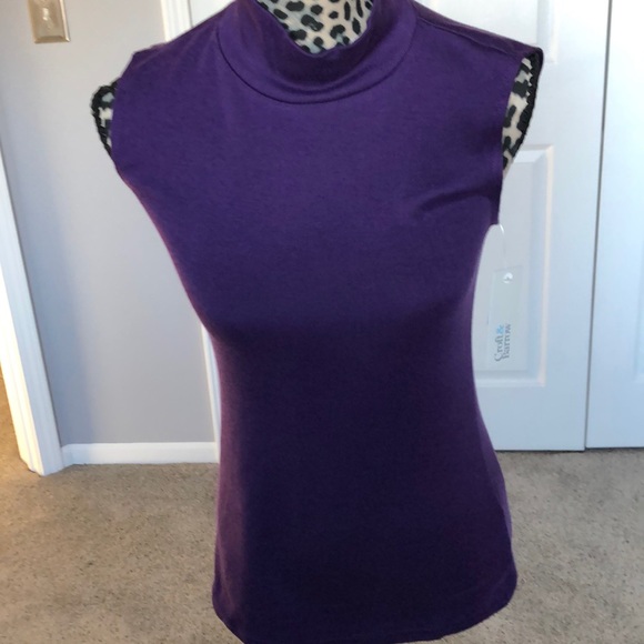 croft & barrow | Tops | Cute Turtleneck Tee Shirt Tank For Under ...